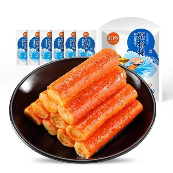 大吃兄即食蟹柳108g*3袋棒手撕麻辣网红零食小吃熟食海鲜休闲食品【价格 评价 图片】- - 天虹